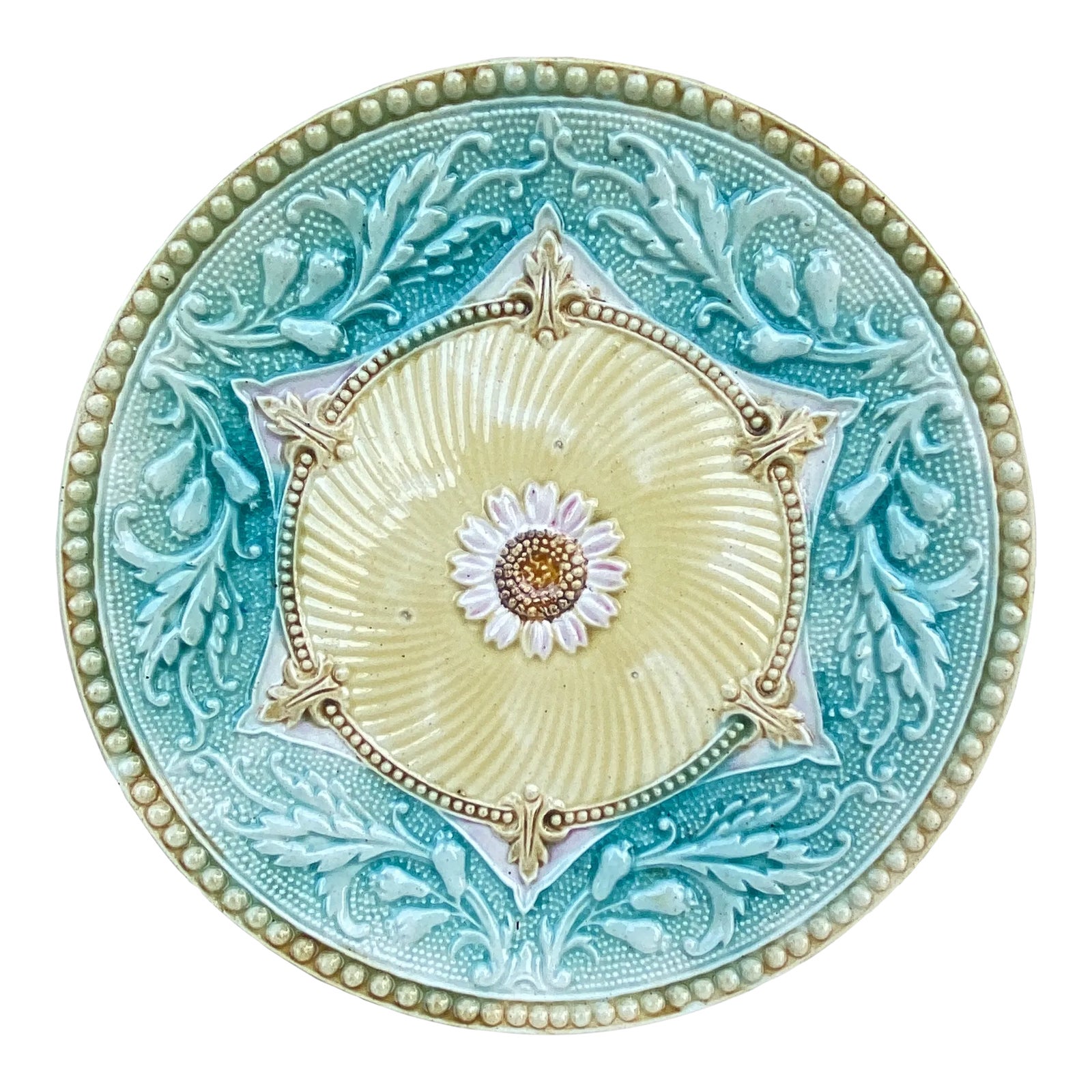 19th Century French Majolica Plate | Chairish
