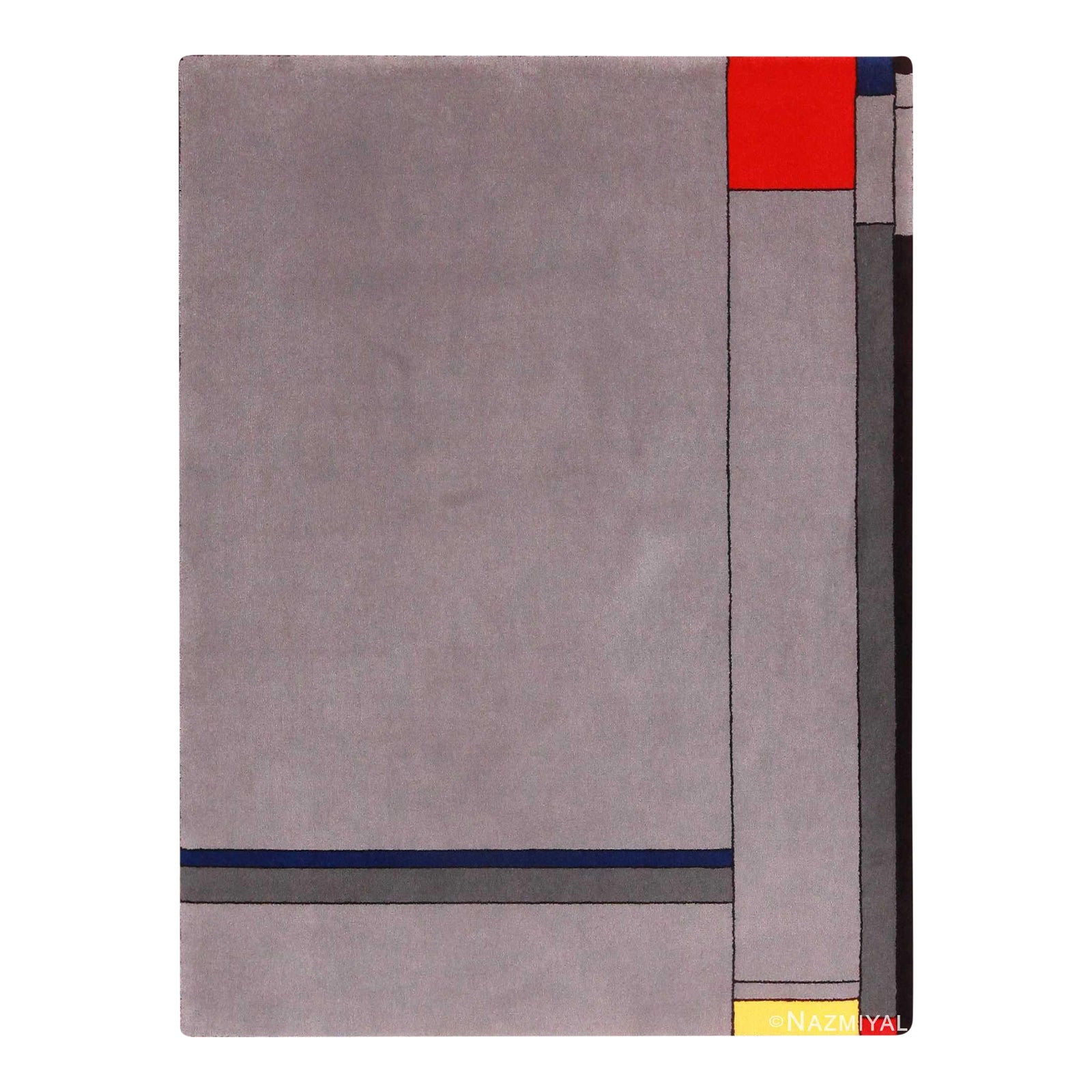 Vintage Scandinavian Mondrian Design Rug | Chairish