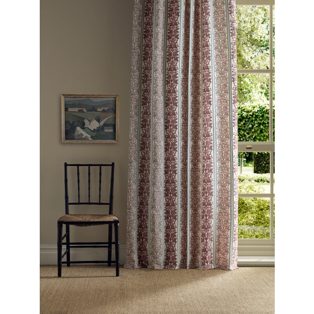 Morris & Co. Oak & Blossom Weave Fabric in Madder | Chairish