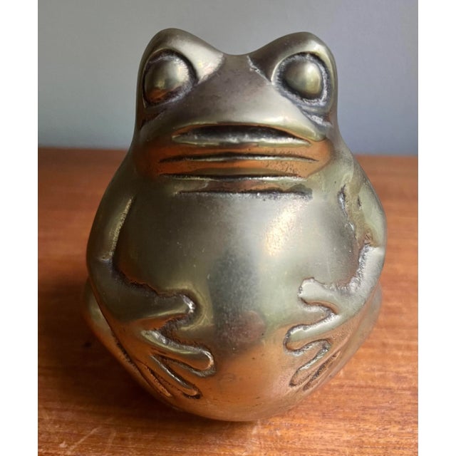 Brass Frog Decorative Mid Century Accent / Paperweight | Chairish