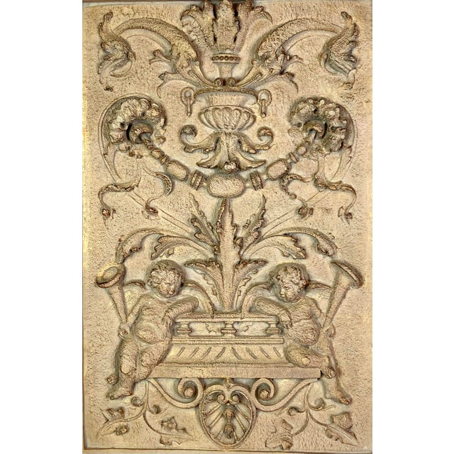 Classical Faux Stone Wall Relief | Chairish