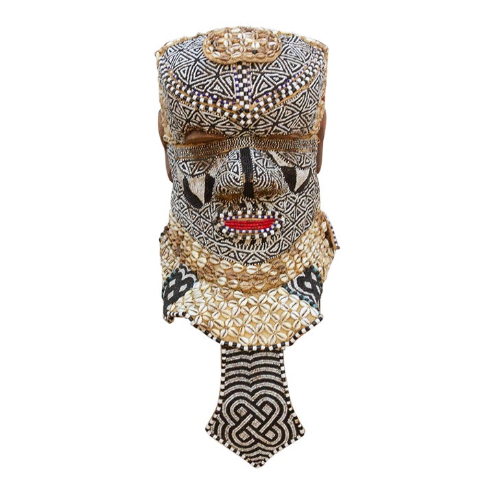 Large Kuba Bwoom Helmet Mask | Chairish