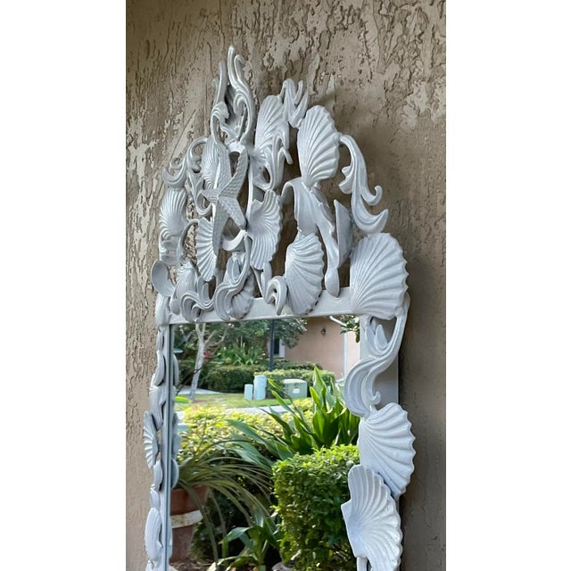 Sea Shell Cast Iron Mirror | Chairish