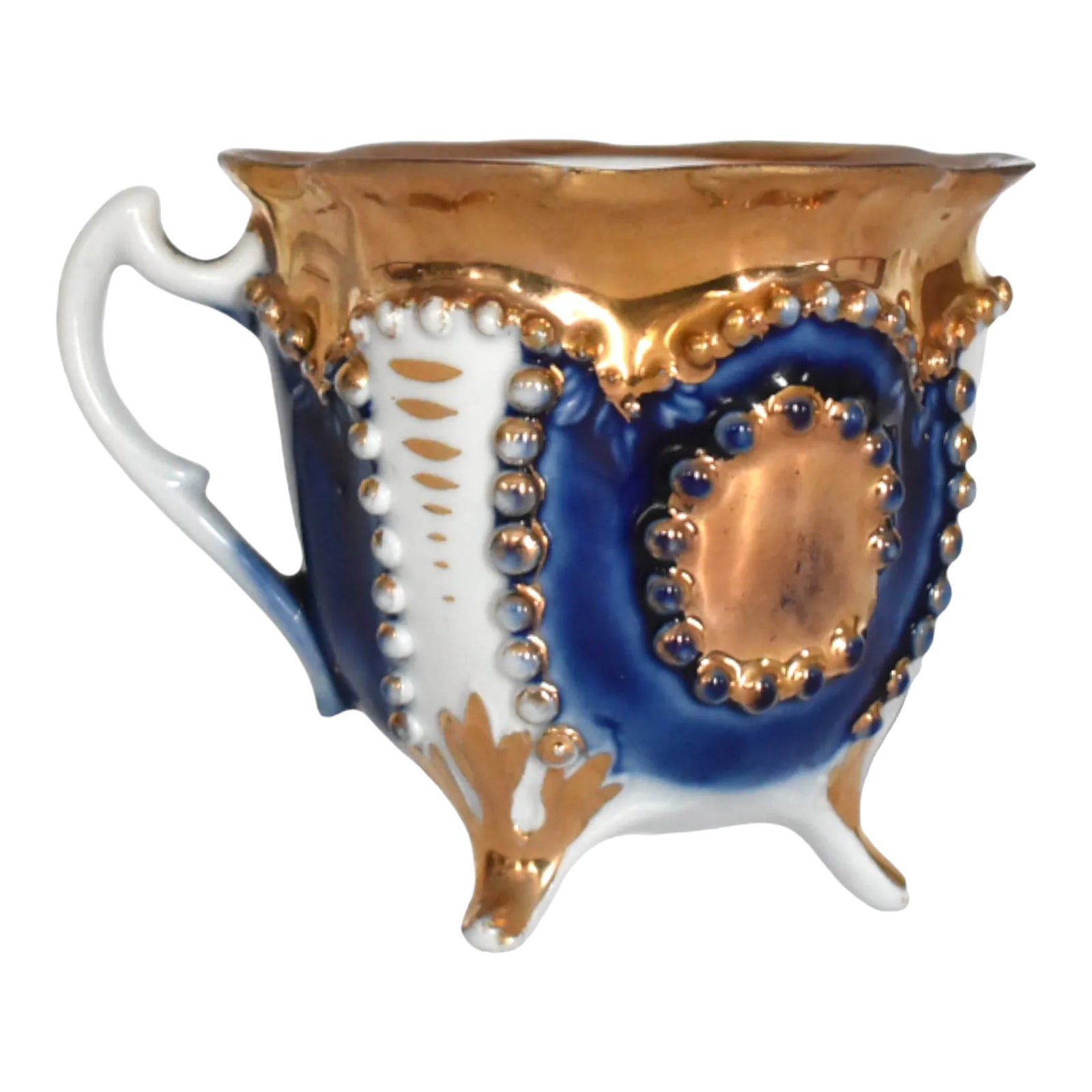 Antique German Porcelain Footed Mug | Chairish