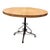 Vintage Round Butcher Block Table With Iron Base | Chairish