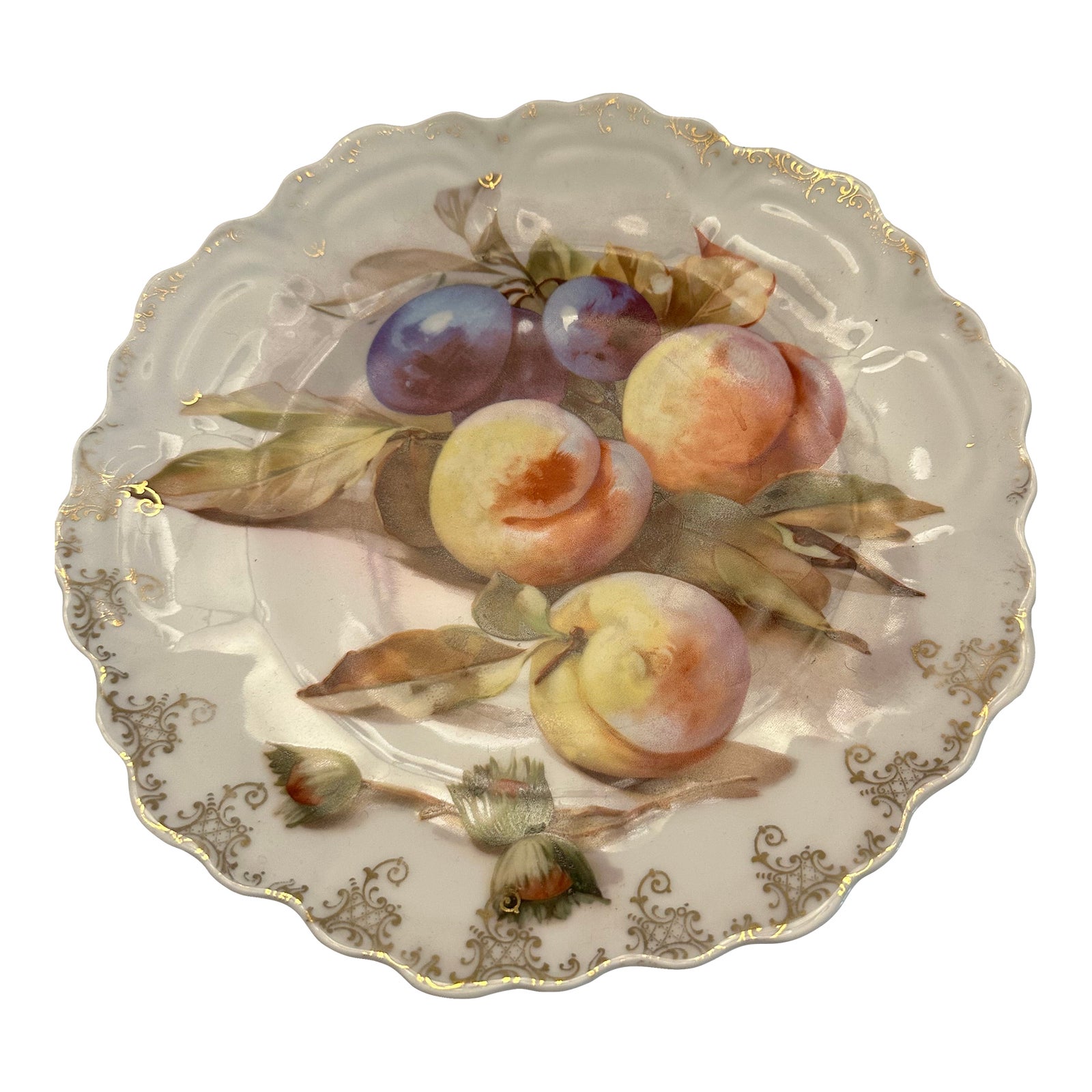 Antique 1880-1918 Zeh, Scherzer & Co. Bavaria Germany Decorative Plate, "Punch" Pattern | Chairish