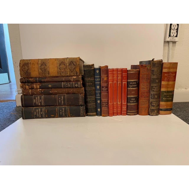 Group of 17 Assorted Leather or Marbled Bound Books, 19th Century ...