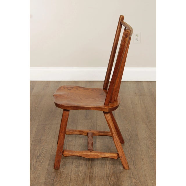 Hunt Country Furniture Rustic Oak Set of Four Windsor Dining Chairs ...