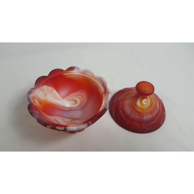 Imperial Red Slag Glass Candy Dish | Chairish
