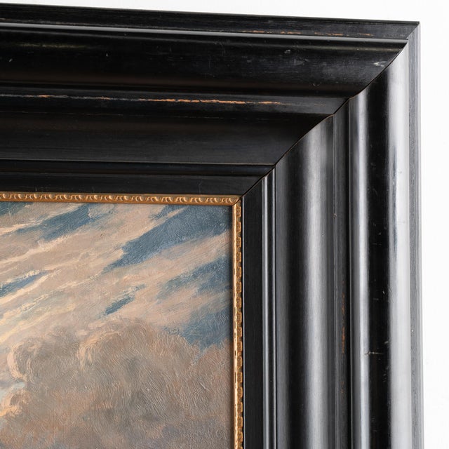 Original Oil on Canvas Painting of Moonlit Ocean Waves Signed and Dated ...