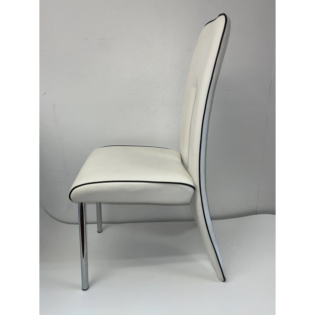 Modern White Leather Space Age Chairs - Pair of 2 | Chairish