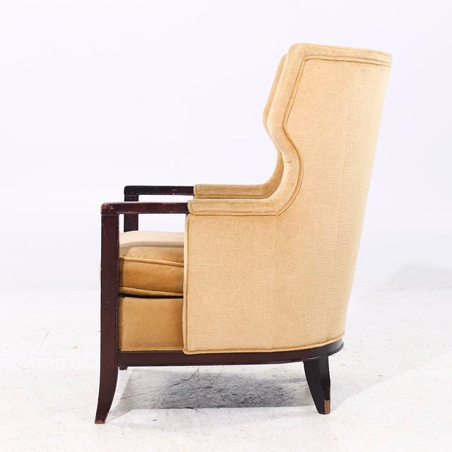 Bill Sofield for Baker Manor Walnut Wing Lounge Chairs - Pair | Chairish