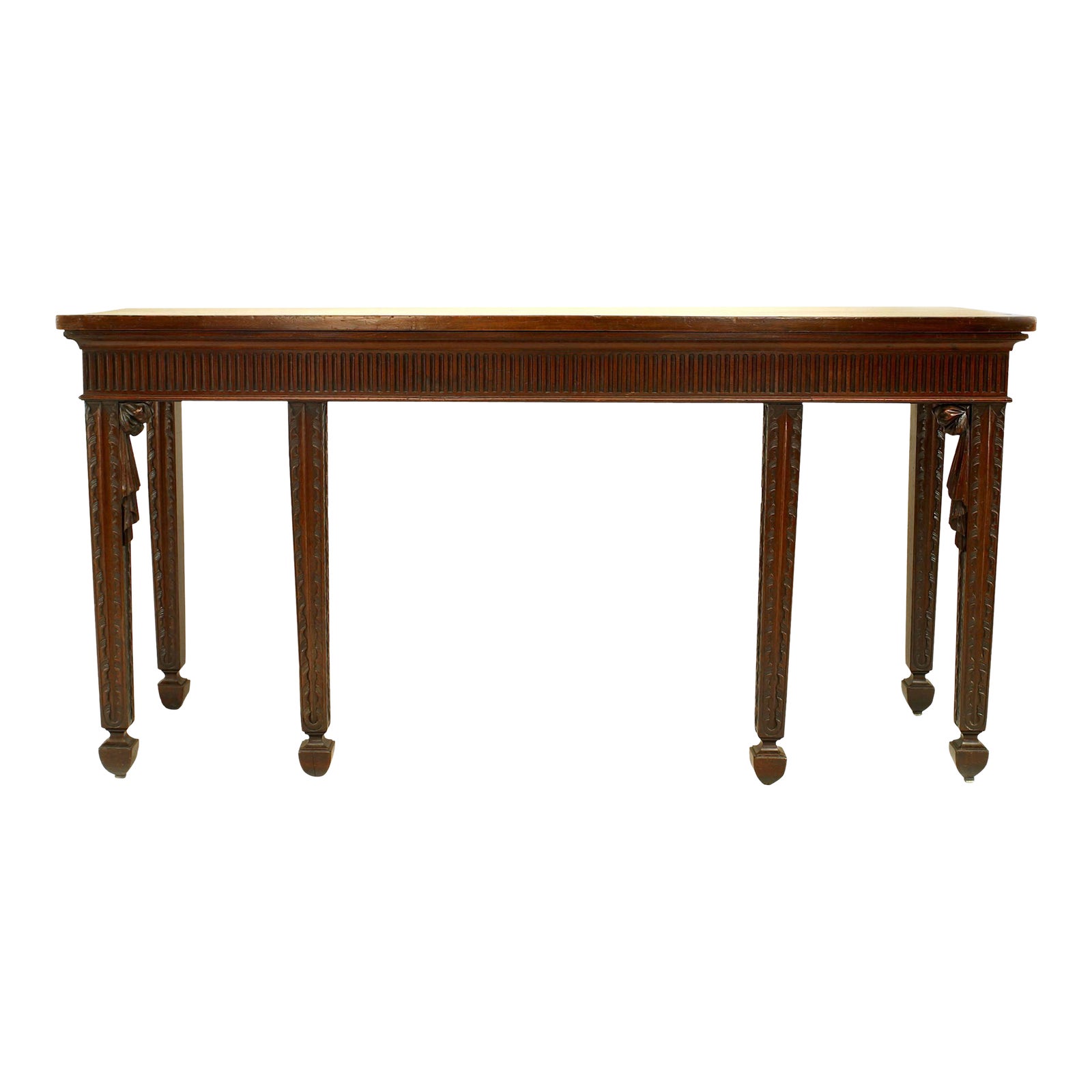 English Georgian Mahogany Console Table | Chairish