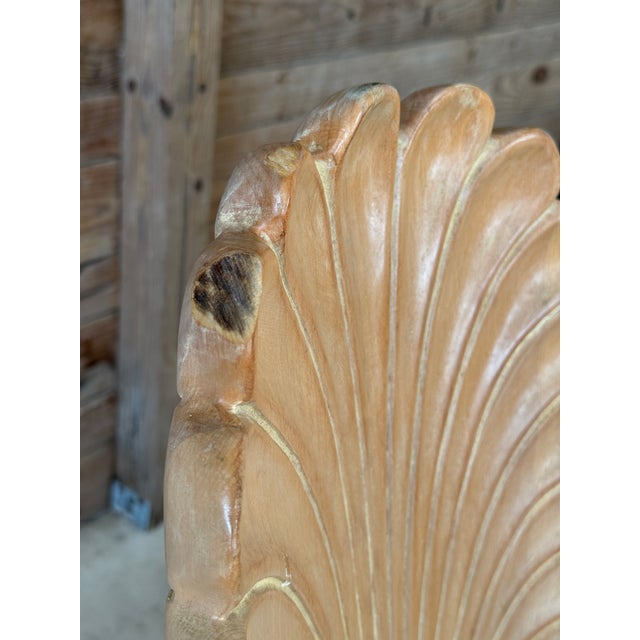 Set of Four Mid-20th Century Shell Carved Grotto Dining Chairs by Andre ...