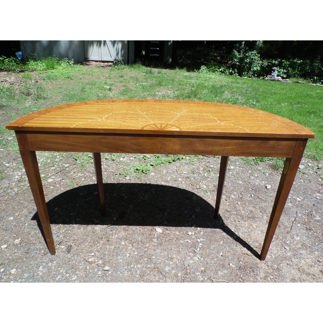 Vintage Mahogany Heritage Heirloom Half Round Demilune Hall Table ...