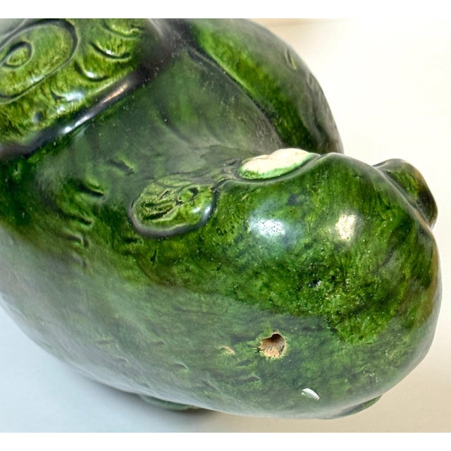 Monumental Chinese Export Porcelain Green Sancai Glazed Parrot, Late ...