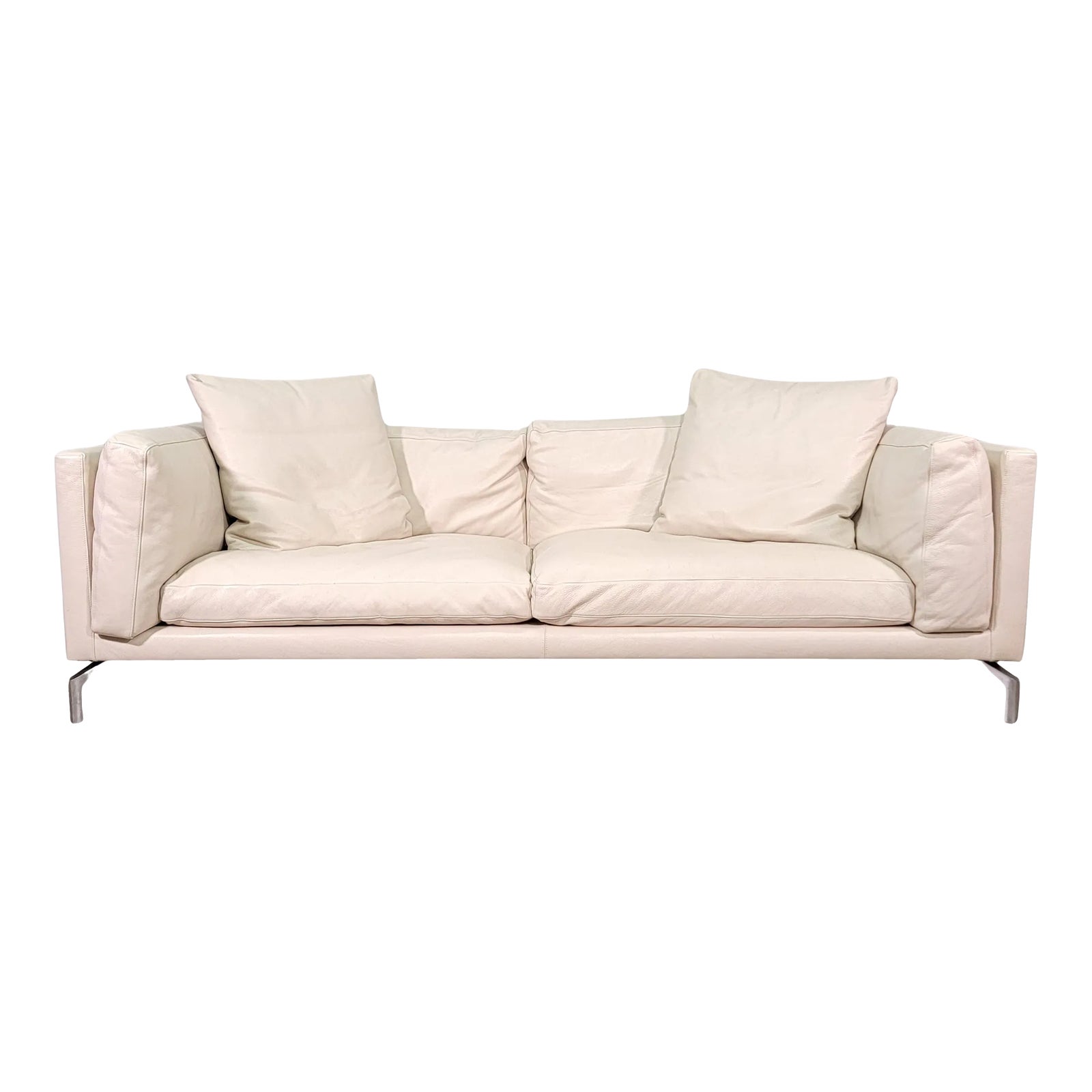 Creme Leather Sofa Como by Giorgio Soressi for Design Within Reach ...