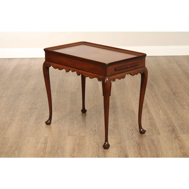 Kittinger Williamsburg Restoration Queen Anne Mahogany Tea Table | Chairish