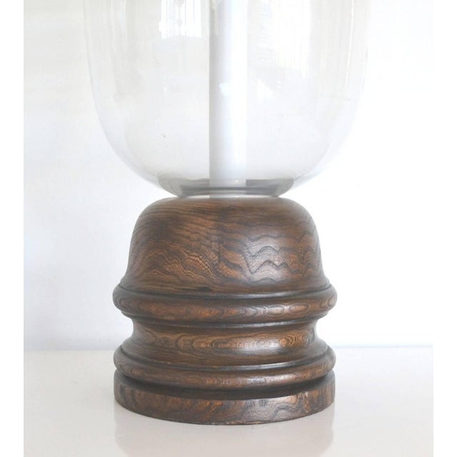 Mid-Century Blown Glass Bell Jar Table Lamps - a Pair | Chairish
