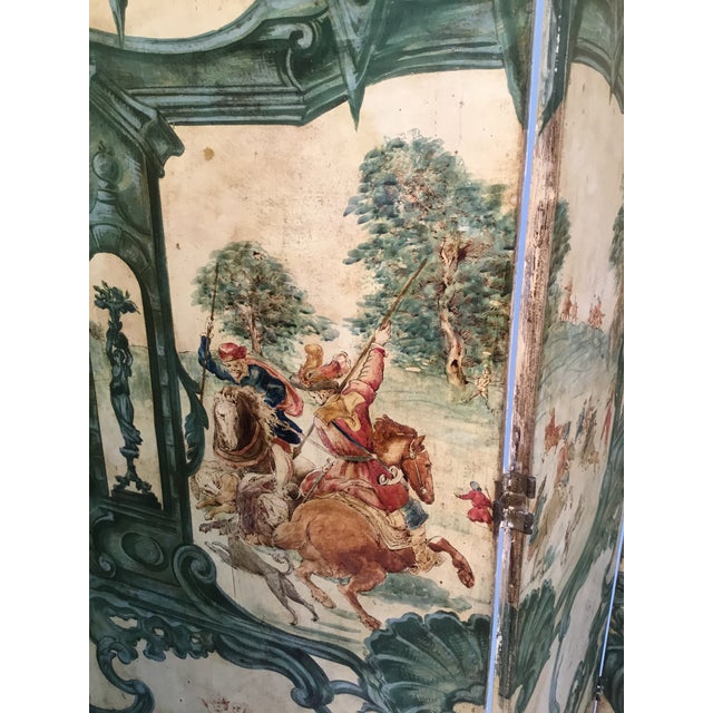 19th Century European Hand Painted Dressing Screen | Chairish