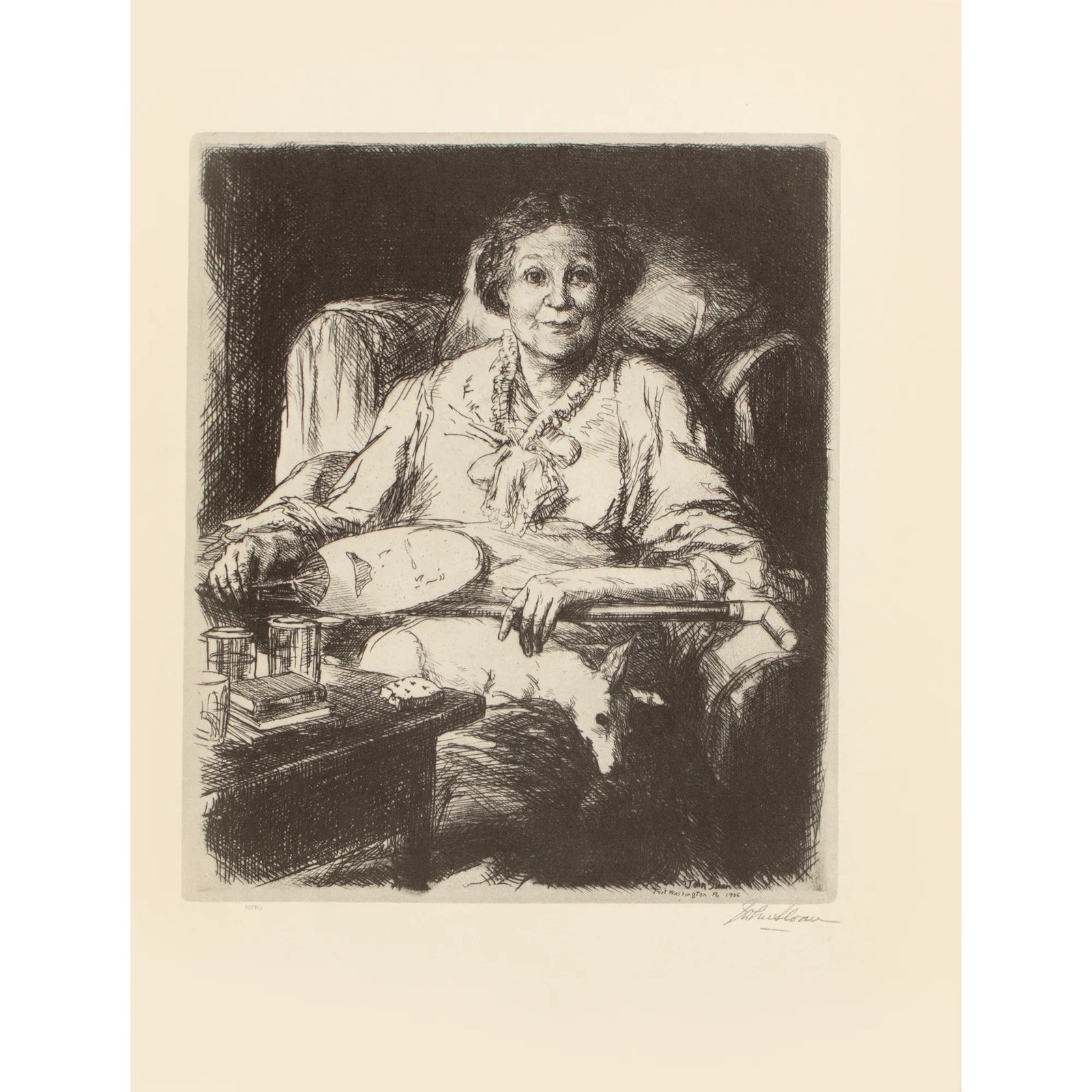 1939 After John Sloan "Mother", First Edition Period Offset Lithograph ...