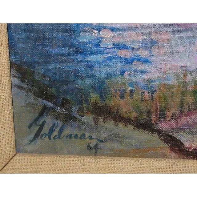 1964 Maine Modernist Oil Painting by Edward Goldman | Chairish