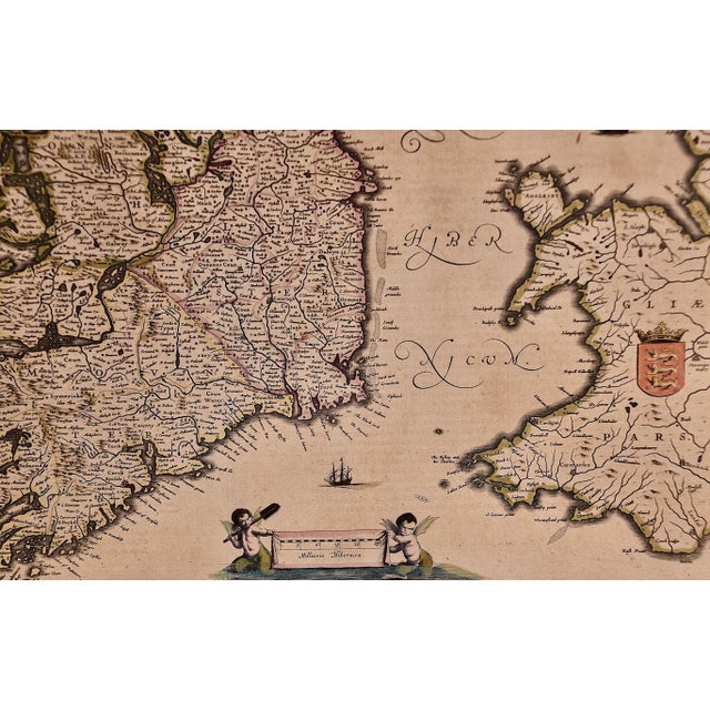 Johannes Janssonius Ireland: A Framed 17th Century Hand-colored Map by ...