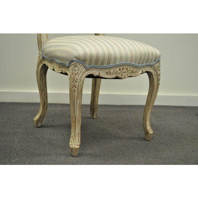 1960s Vintage Swedish Rococo French Louis XV Style Distress Painted ...