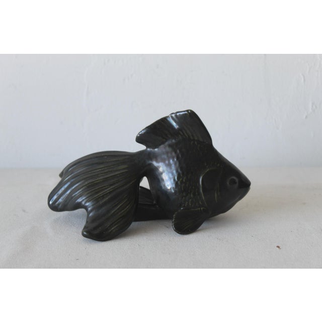 1970s Ceramic Sculptural Glazed Koi Goldfish Decorations-Set of 3 ...