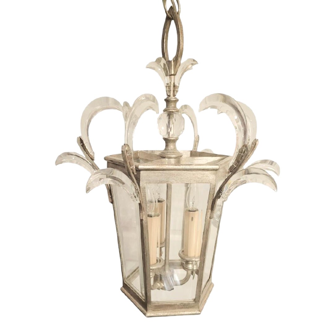 Handcrafted Iron Crystal Arc 3 Light Pagoda Style Hollywood Regency ...