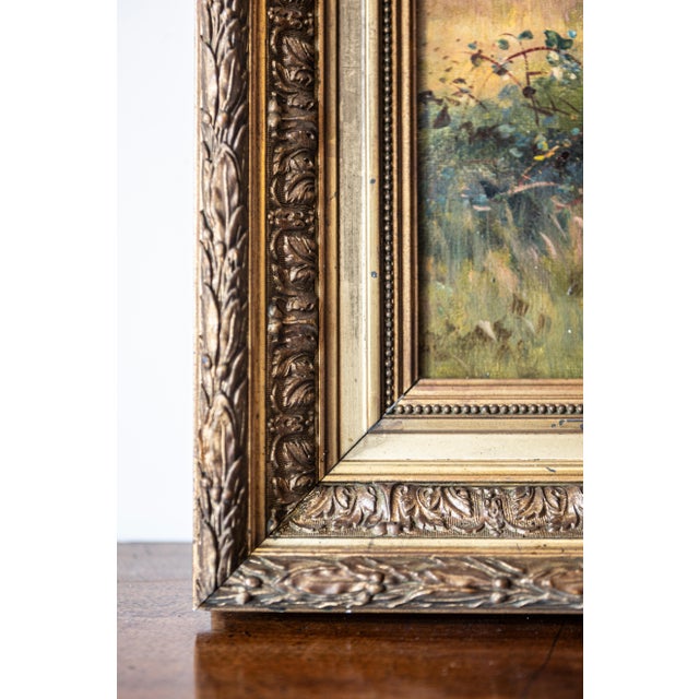 French 19th Century Oil on Canvas Hunting Scene Painting by B. Lanoux ...