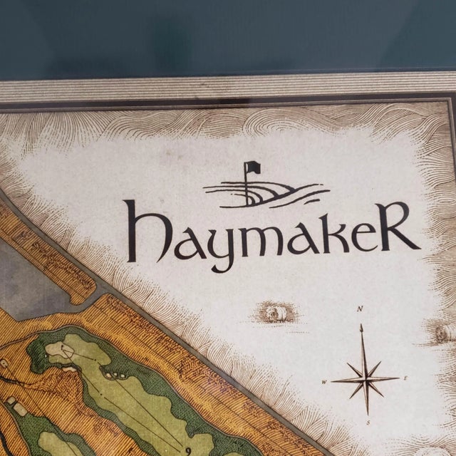 Late 20th Century Keith Foster Haymaker Golf Course Map Print of ...