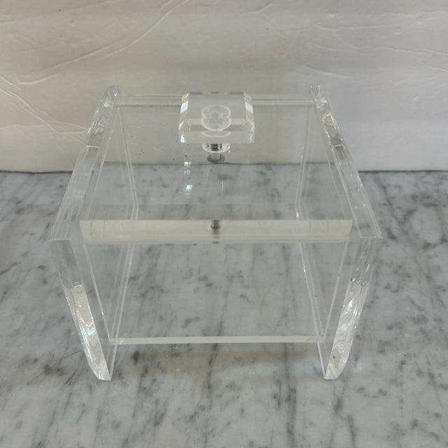 Beveled Acrylic Lidded Box | Chairish