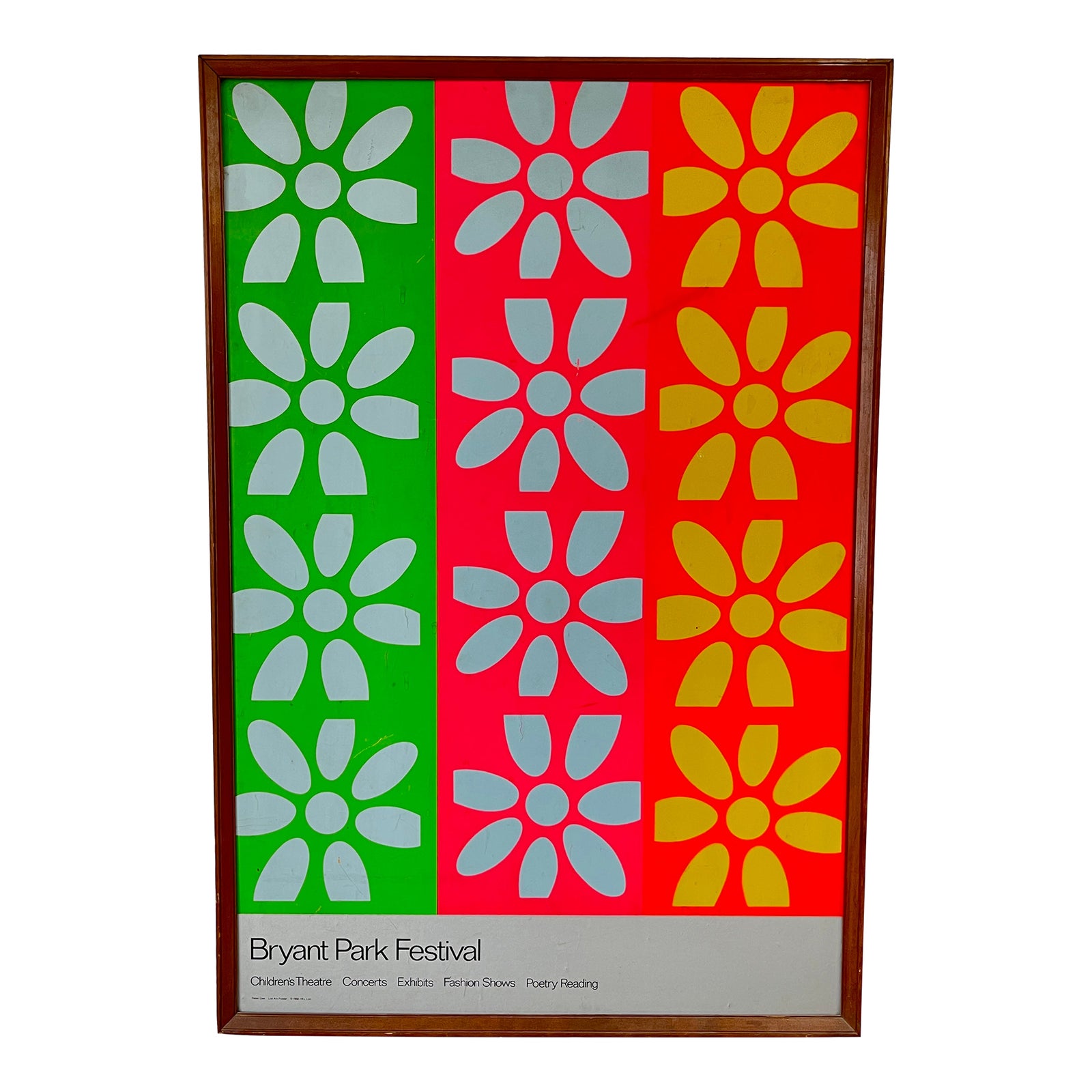 Original Framed Peter Gee, 1968 Bryant Park Festival Serigraph Poster ...