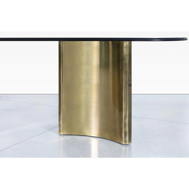 1970s Vintage Brass and Glass "Trilobi" Dining Table by Mastercraft ...