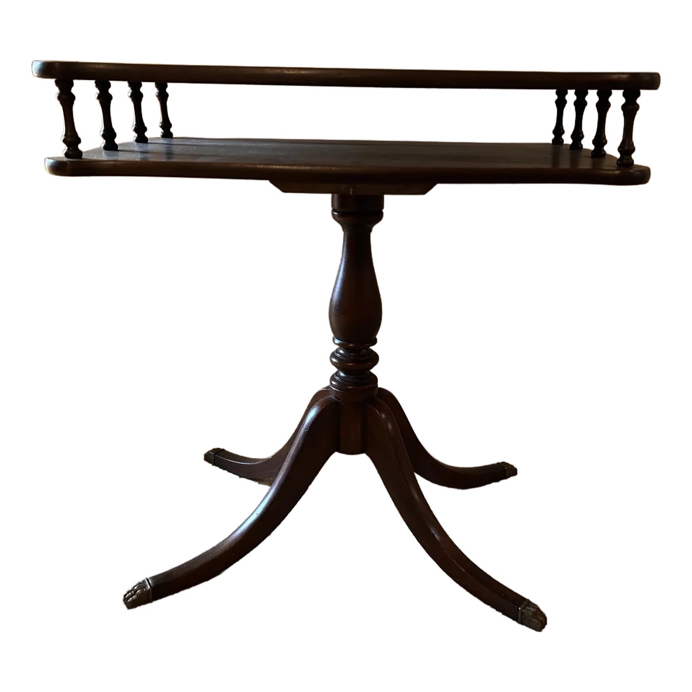 Weiman Vintage Mahogany 2 Tier Side Table English Regency Style | Chairish