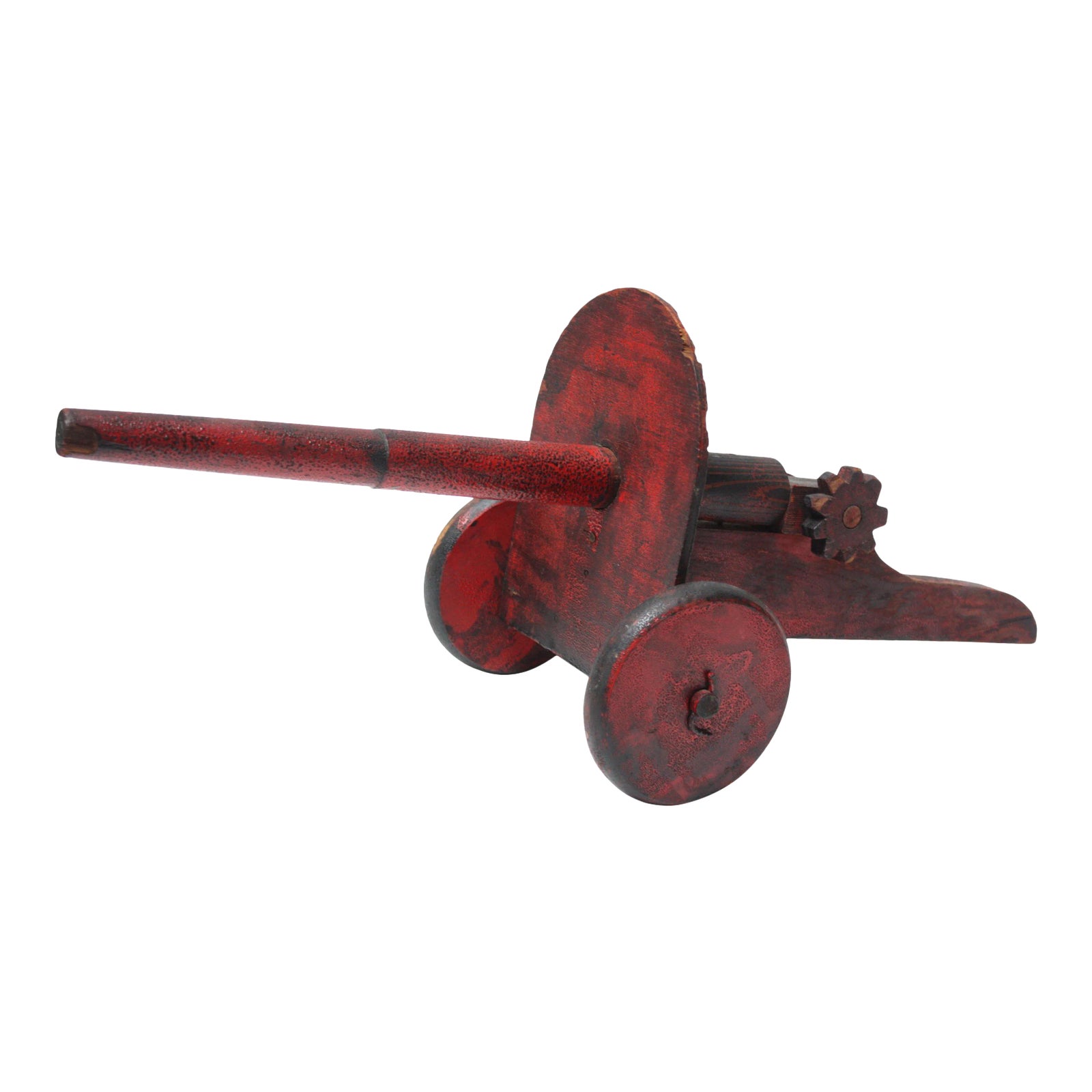 Folk Art Hand Painted Cannon | Chairish