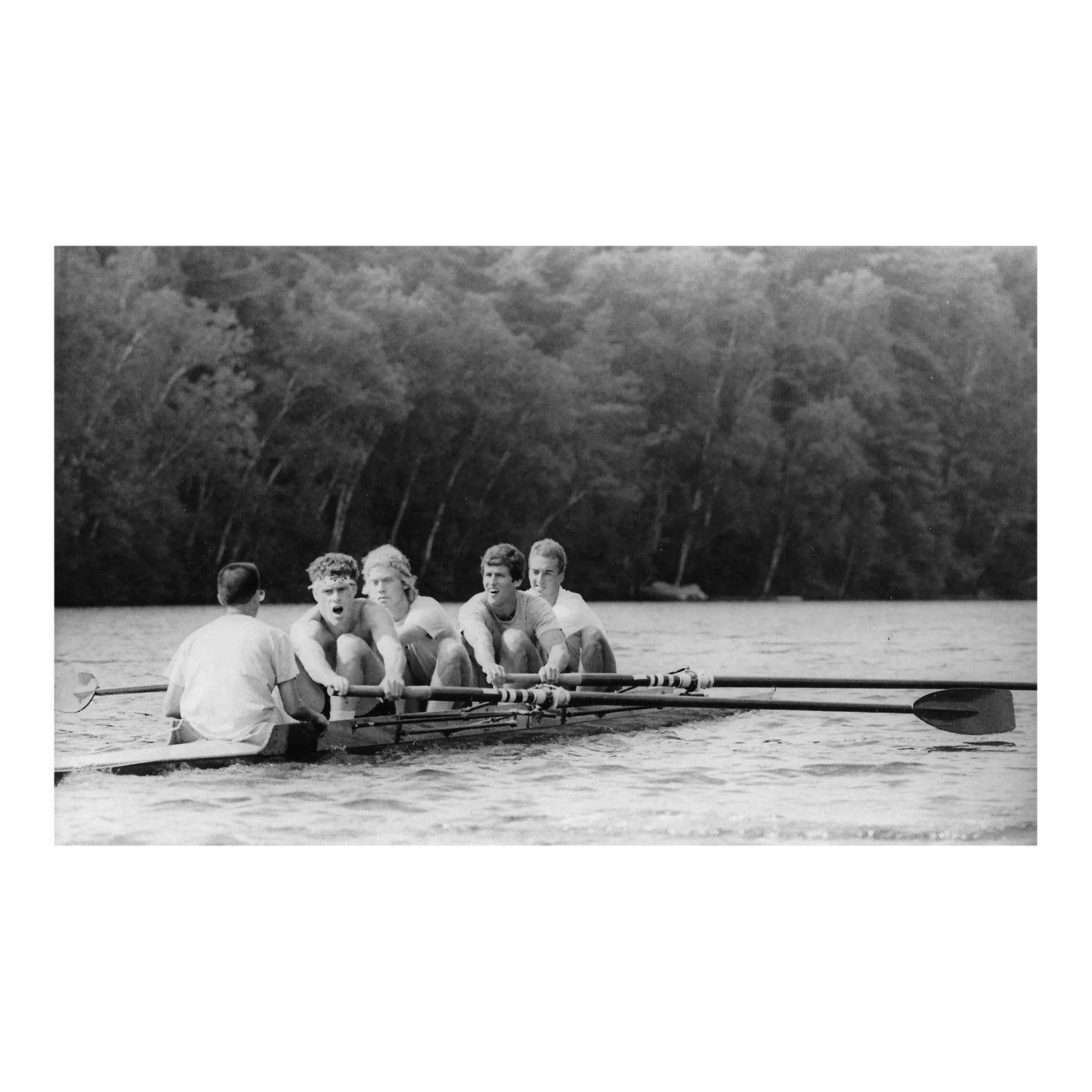 1986 University of Wisconsin Rowing Team Black & White Photograph ...