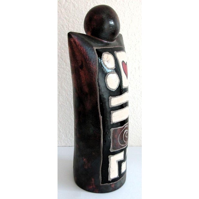 1980s Barbara Hertel Ceramic Spirit People Raku Studio Pottery | Chairish