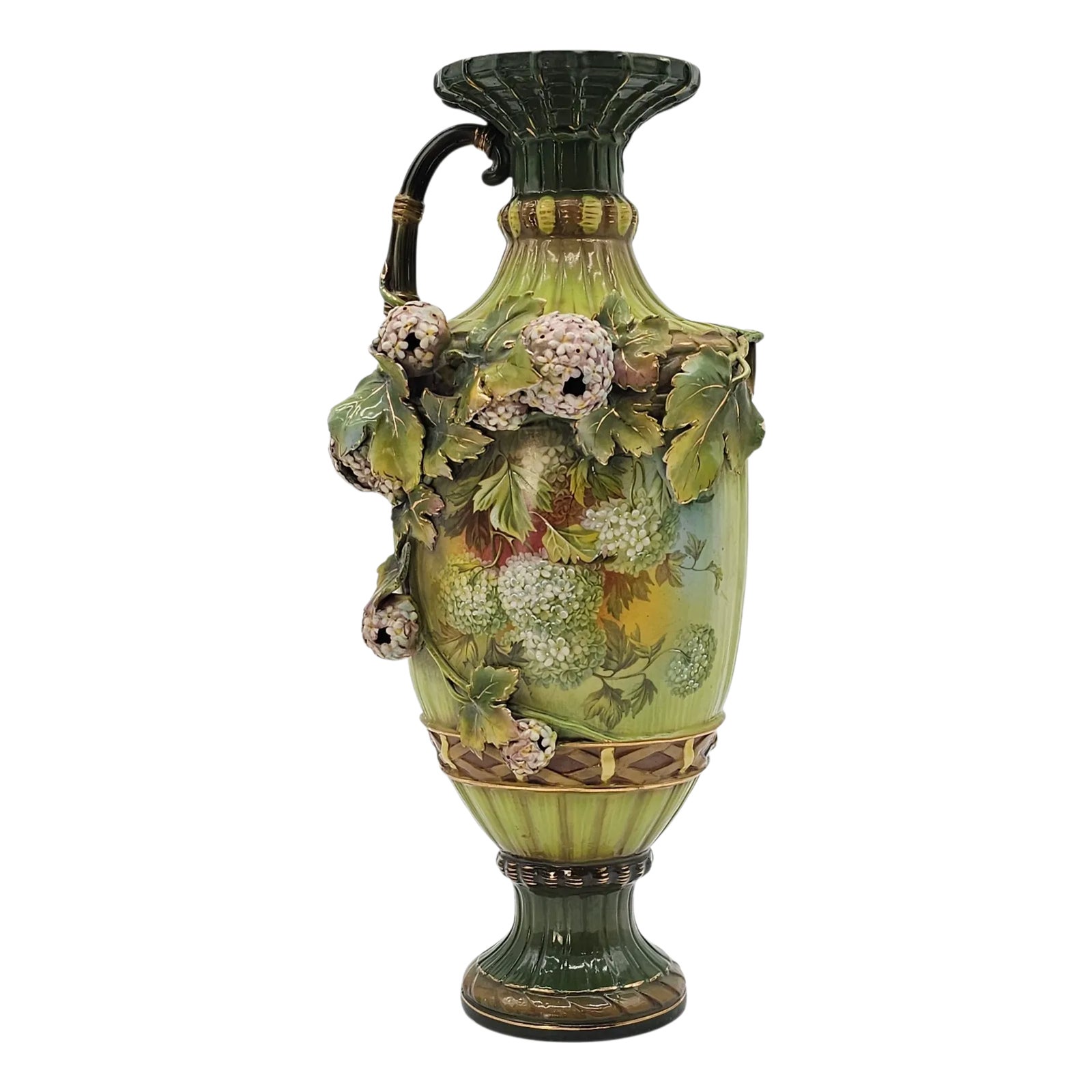 Antique Rh Austria Hand-Painted Porcelain Ewer Vase by Robert Hanke ...
