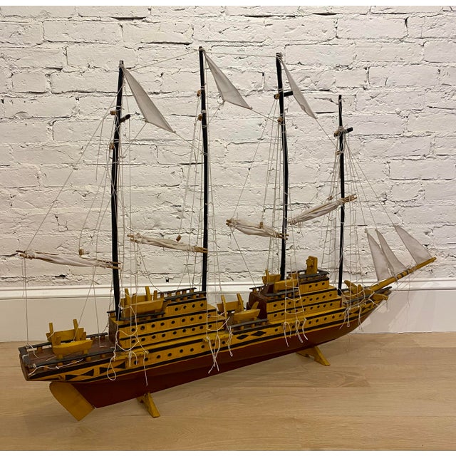 Antique Ship Model | Chairish
