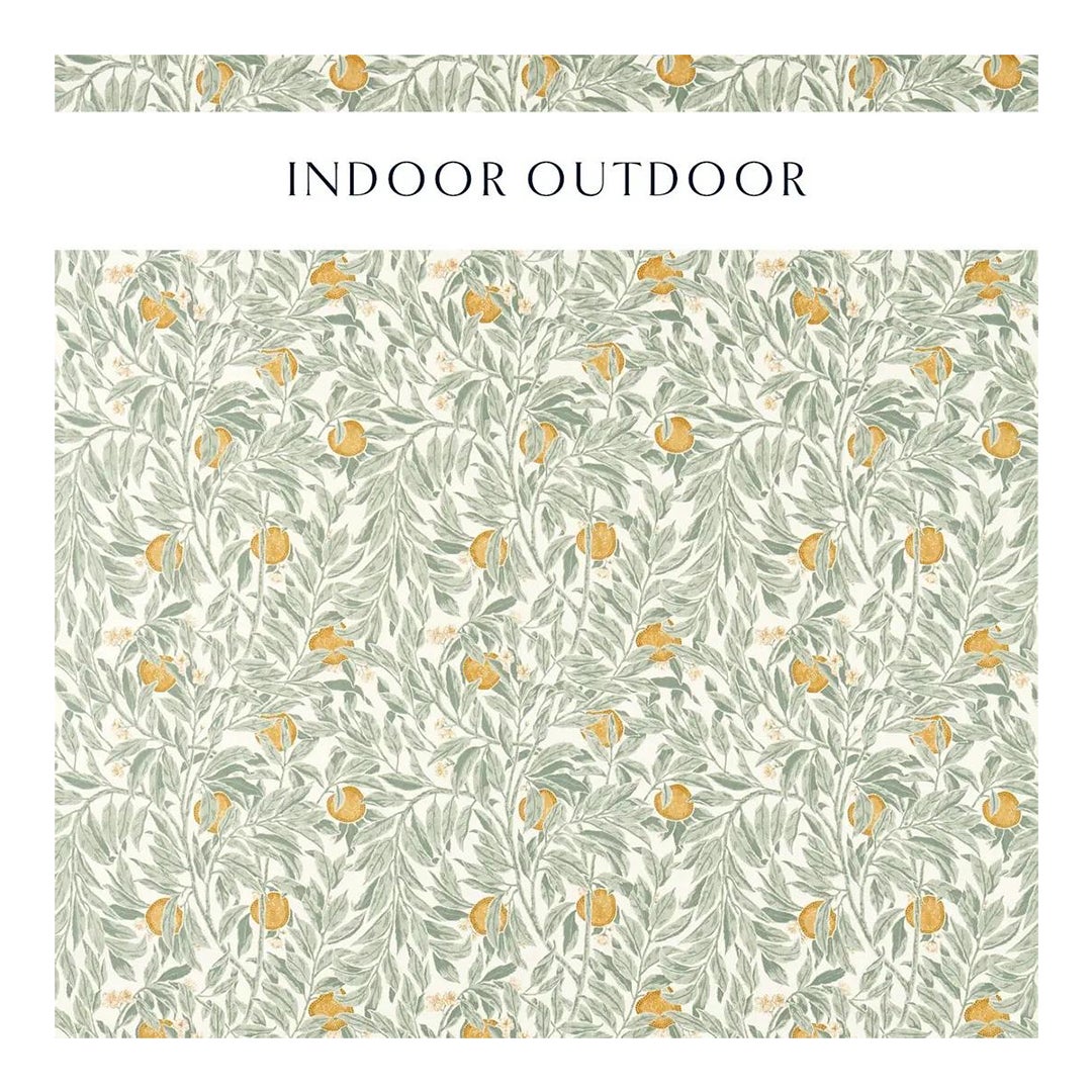 Sanderson Ancient Apple Orchard Fabric in Golden Knot & Sage | Chairish