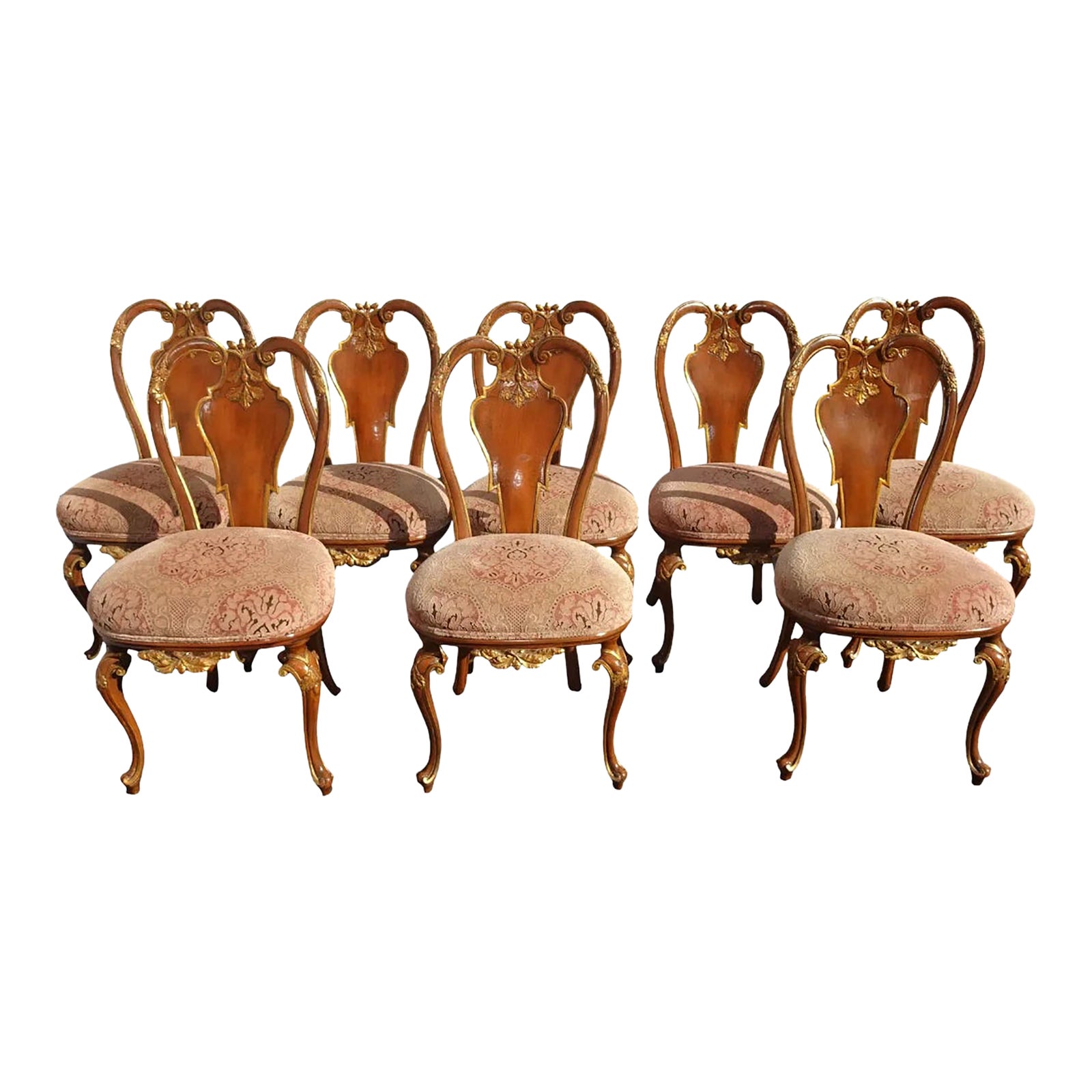 Dining Chairs Made in Italy Set of Eight Italian French Louis XVI Gold ...