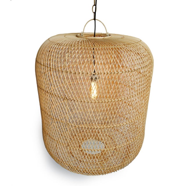 Raw Wicker Jug Lantern Large | Chairish