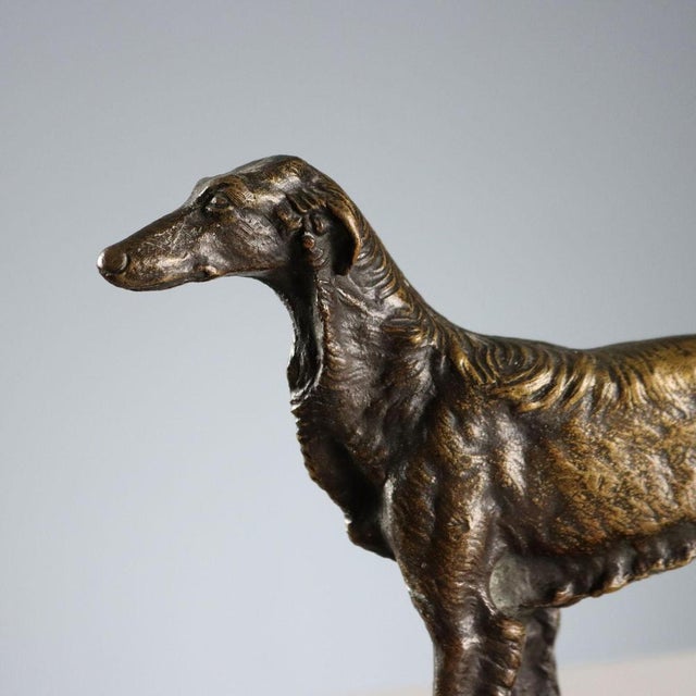Italian Bronze Greyhound Figurine | Chairish