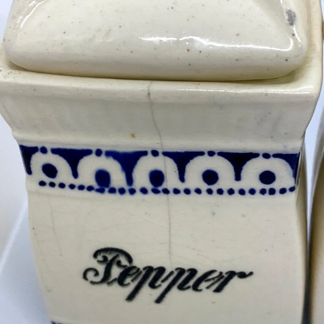 Vintage German Porcelain Spice Jars - Set of 5 | Chairish