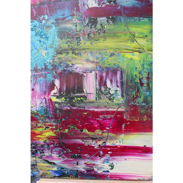 Lisa Finlayson Original Contemporary Abstract Painting "Watching Trains ...