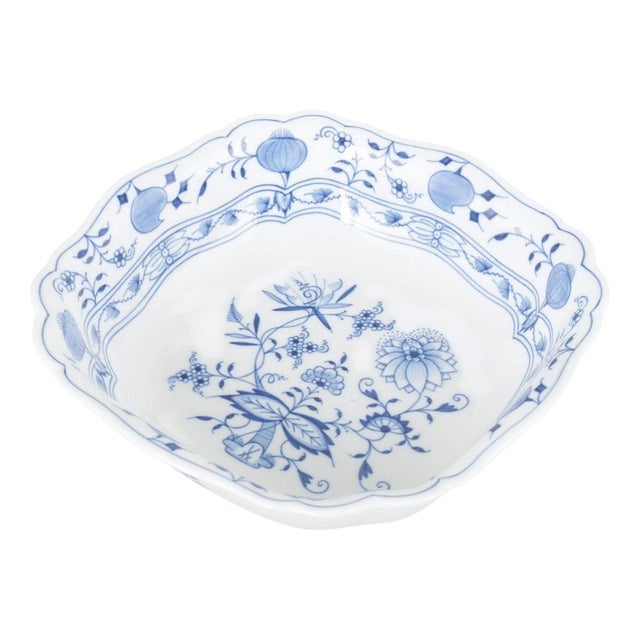 Square Porcelain Bowl with Zwiebelmuster Pattern from Meissen, Germany ...