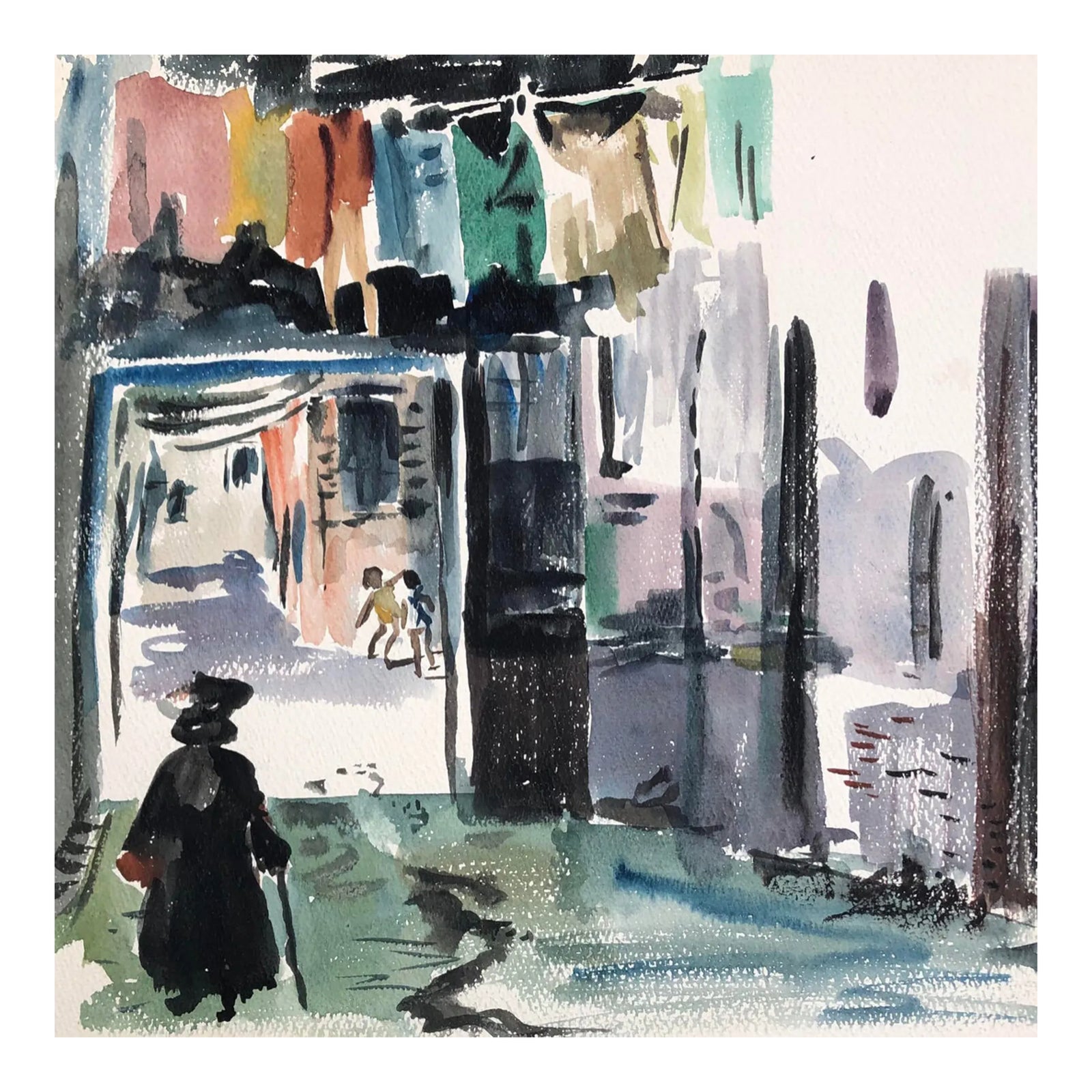 1950s Harriet Richard Dowler European Street Scene | Chairish