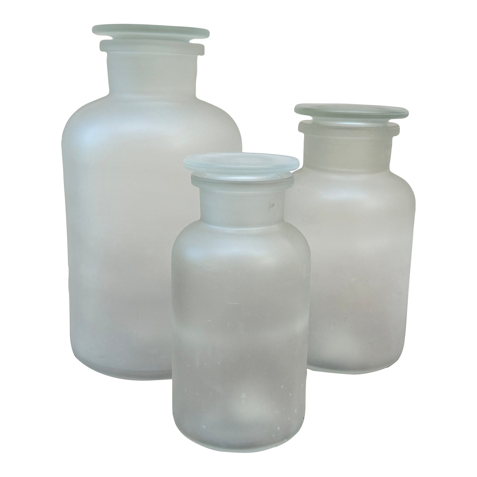 Vintage Restoration Hardware Glass Medicine Jars - Set of 3 | Chairish